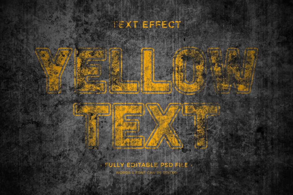 Grunge 3d Premium Quality Editable Psd Text Effect (2) | Deeezy