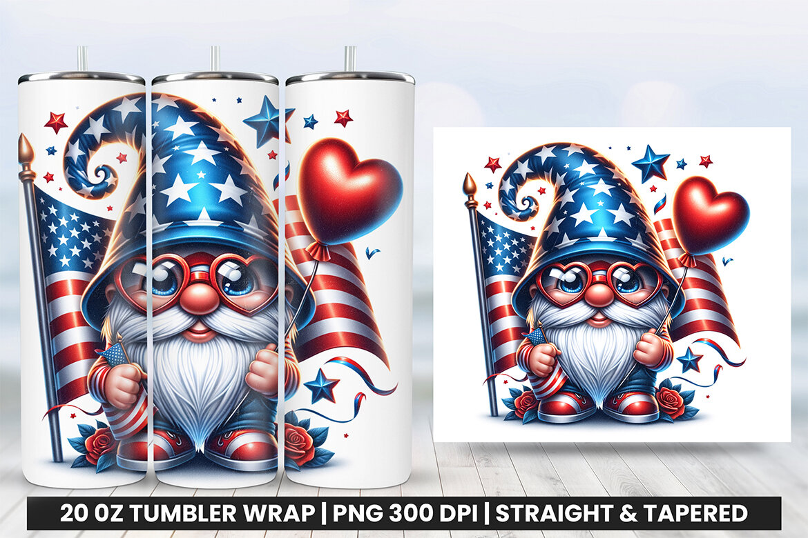4th of July Sublimation Tumbler Wrap | Deeezy