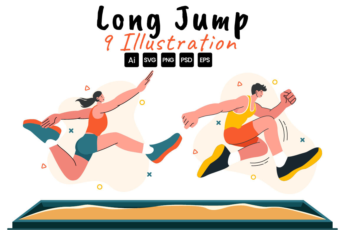 9 Long Jump Sport Illustration | Deeezy