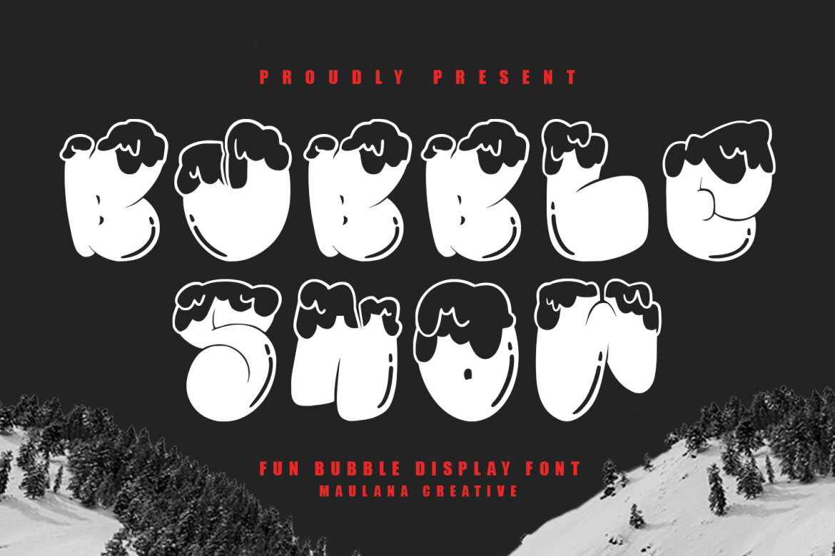 Bubble Snow Fun Display Font | Deeezy