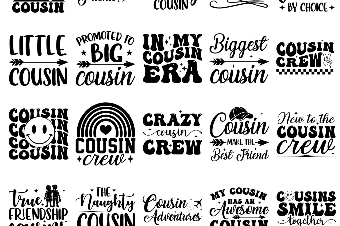 Cousins Svg Bundle Cousin Crew Svg Cousin Shirt Svg Cousins Quotes
