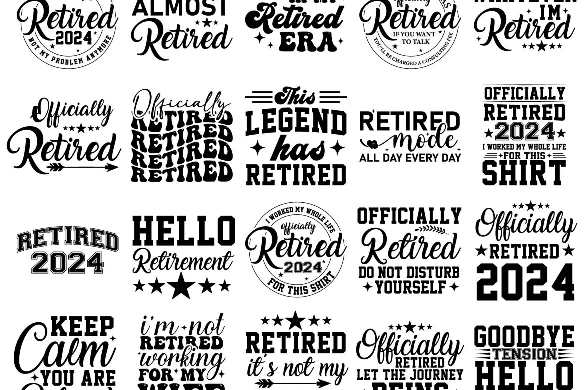 Retirement Svg Bundle, Retired Svg, Funny Retirement Svg, Officially ...