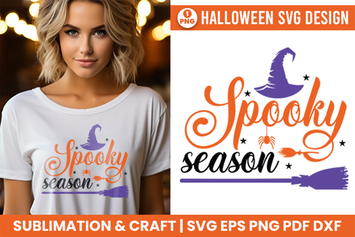 Halloween Season Sublimation Spooky Season SVG Design | Deeezy