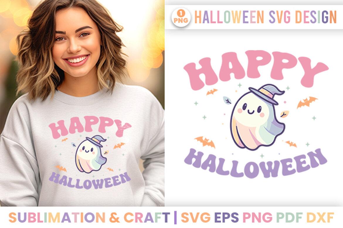 Happy Halloween Sublimation SVG Quote Design | Deeezy