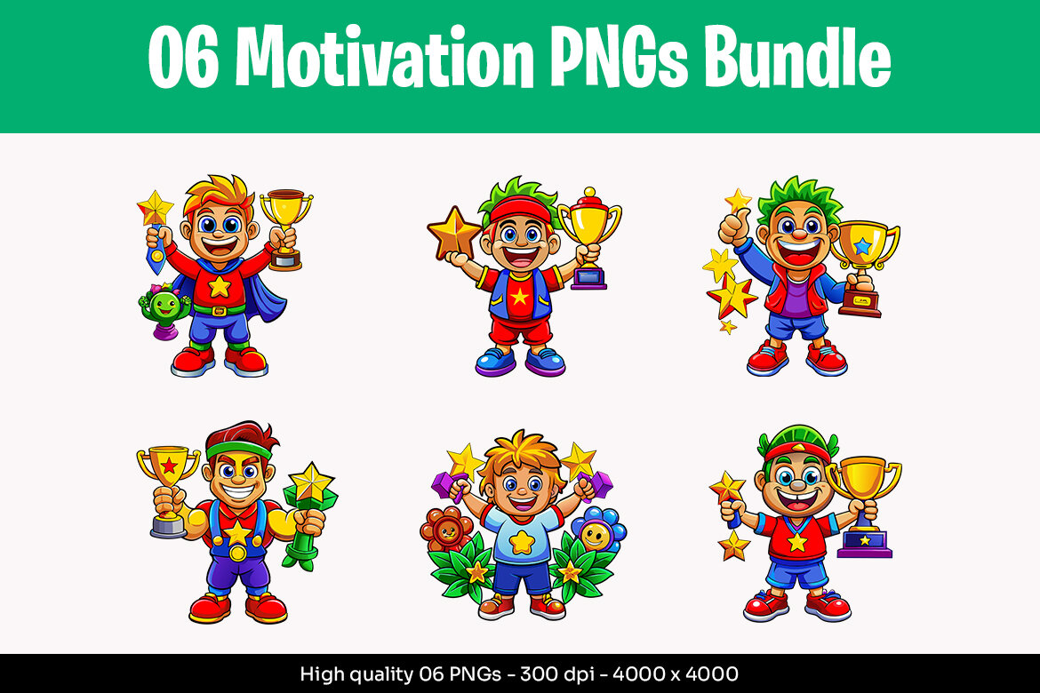 Motivation Success PNGs Bundle | Deeezy