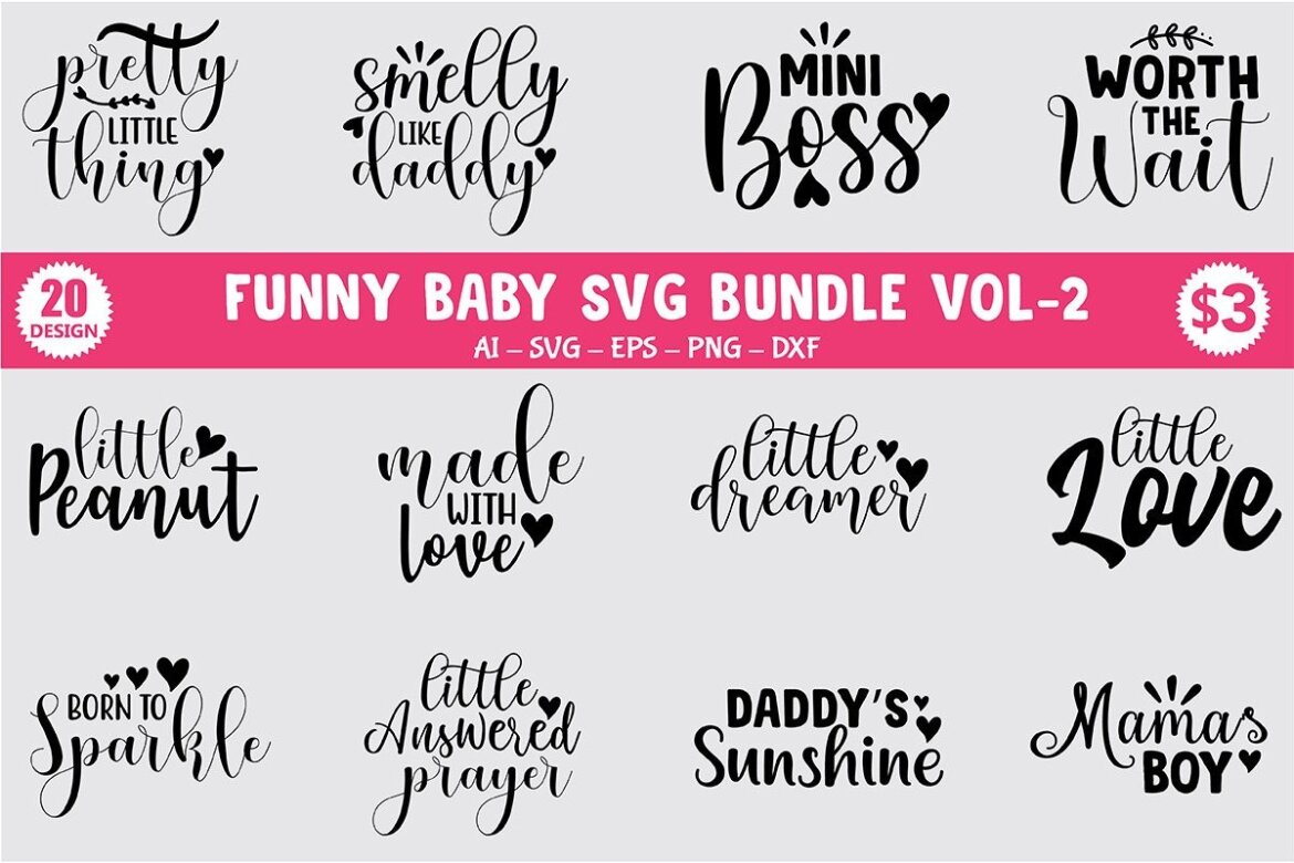 Funny Baby SVG Bundle | Deeezy