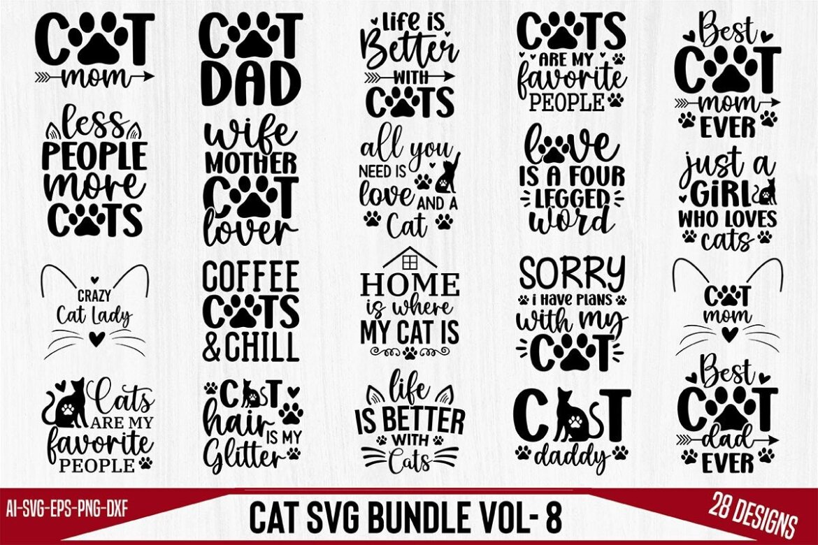 Cat SVG Bundle | Deeezy