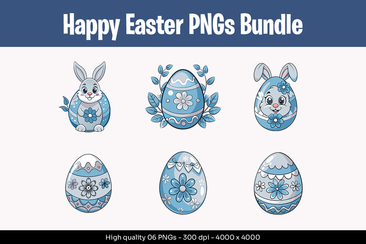Happy Easter Designs PNG Bundle | Deeezy