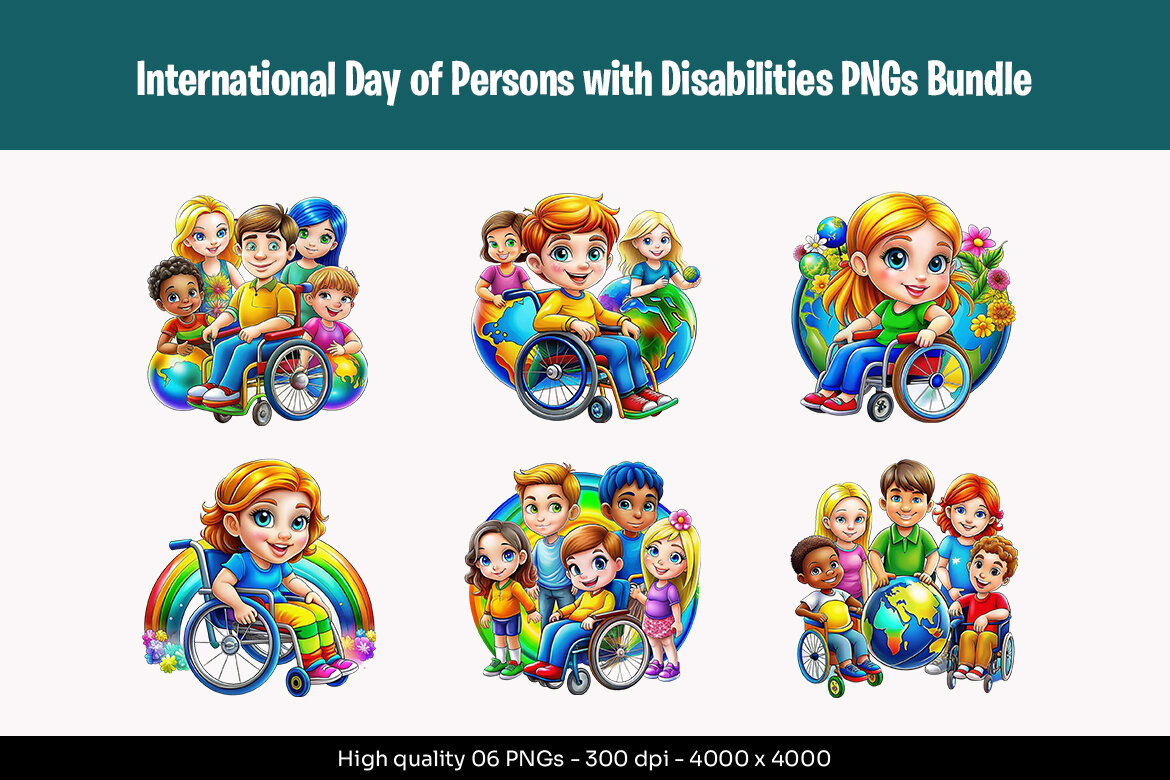 International Day of Persons with Disabilities Designs PNG Bundle | Deeezy