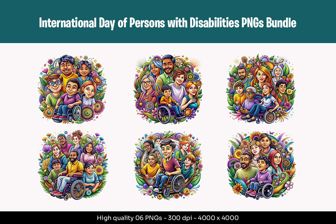 International Day of Persons with Disabilities Designs PNG Bundle | Deeezy