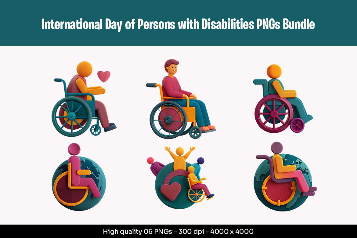 International Day of Persons with Disabilities Designs PNG Bundle | Deeezy