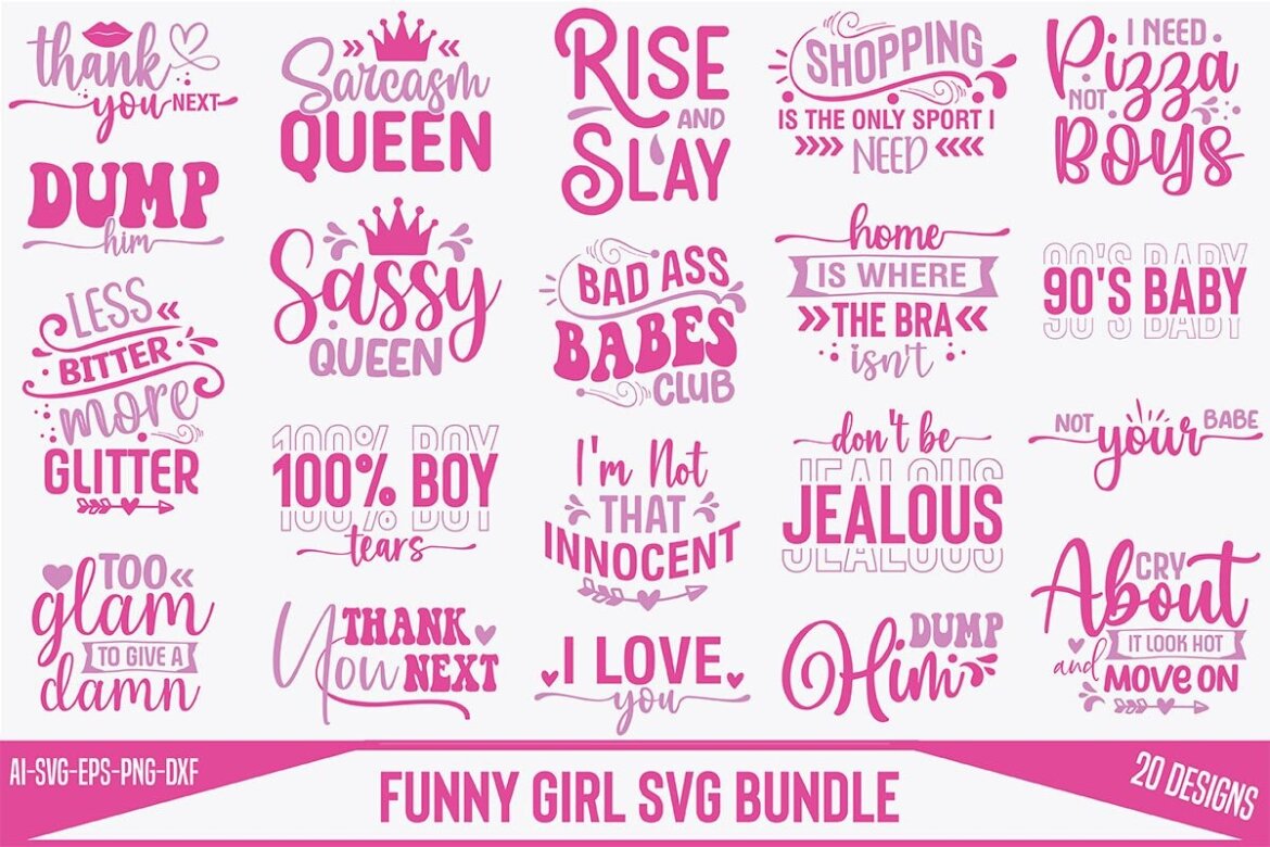 Funny Girl SVG Bundle | Deeezy