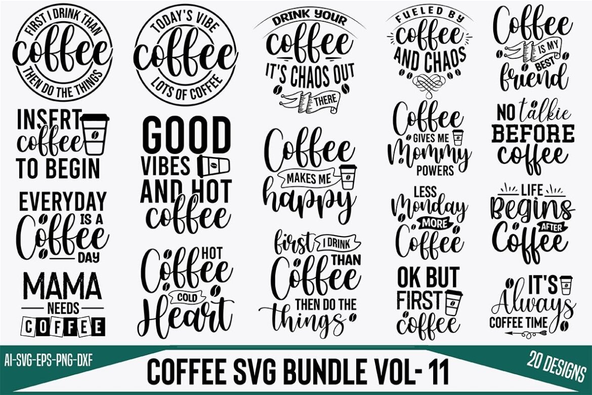 Coffee FREE SVG Bundle | Deeezy