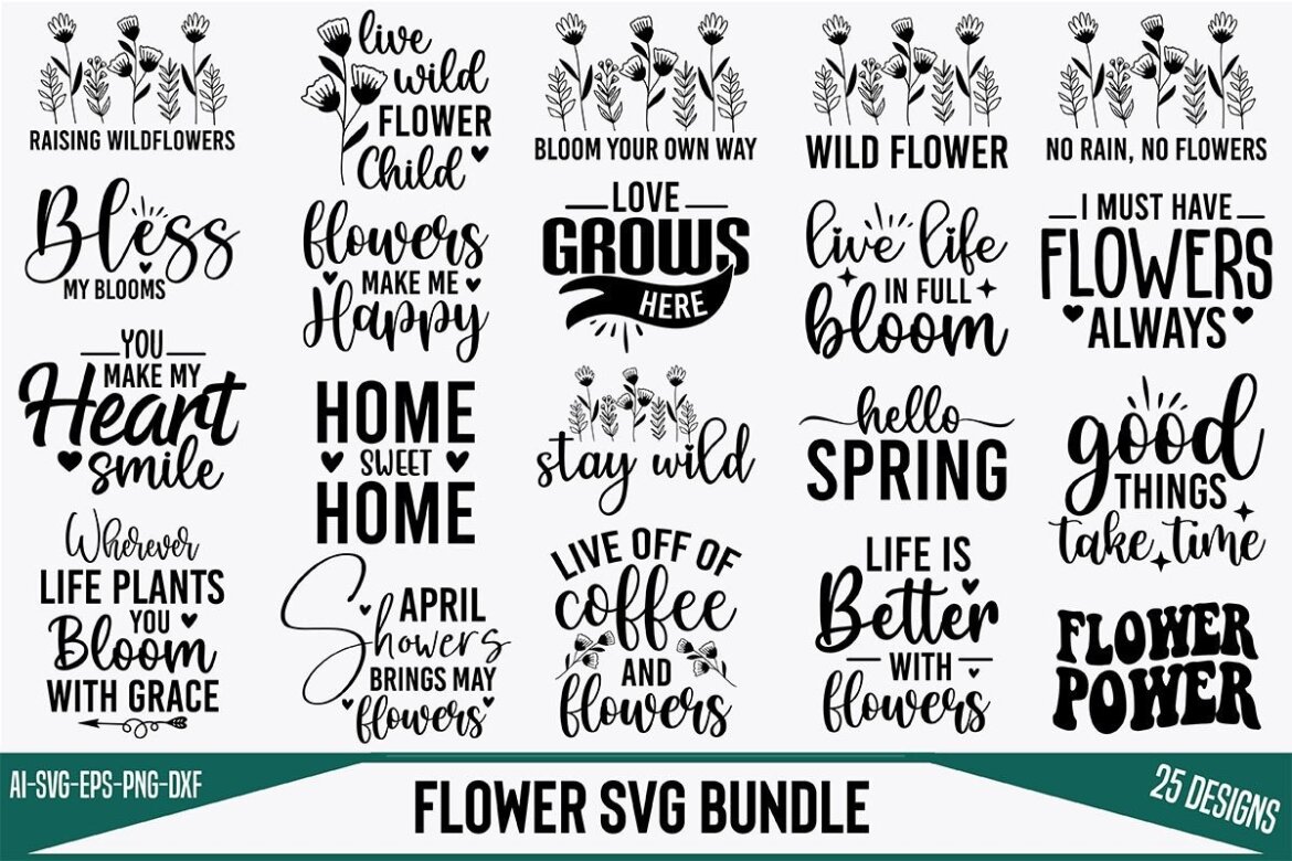 Flower SVG Bundle | Deeezy