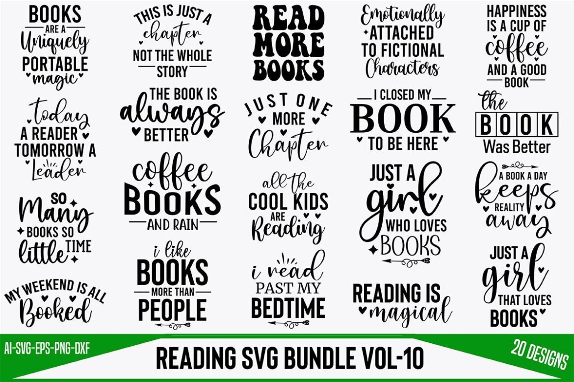 Reading SVG Bundle | Deeezy