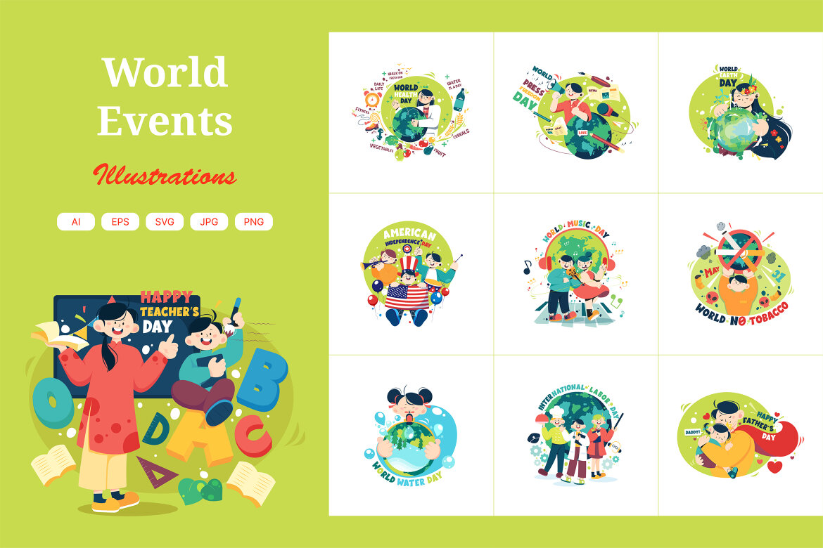 M706_World Events Illustration Pack | Deeezy