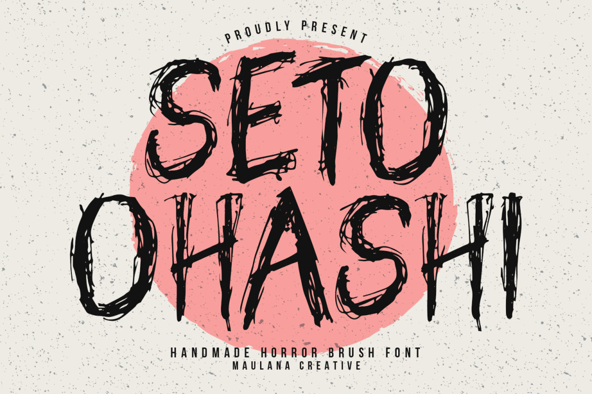 Seto Ohashi Handmade Horor Brush Font | Deeezy