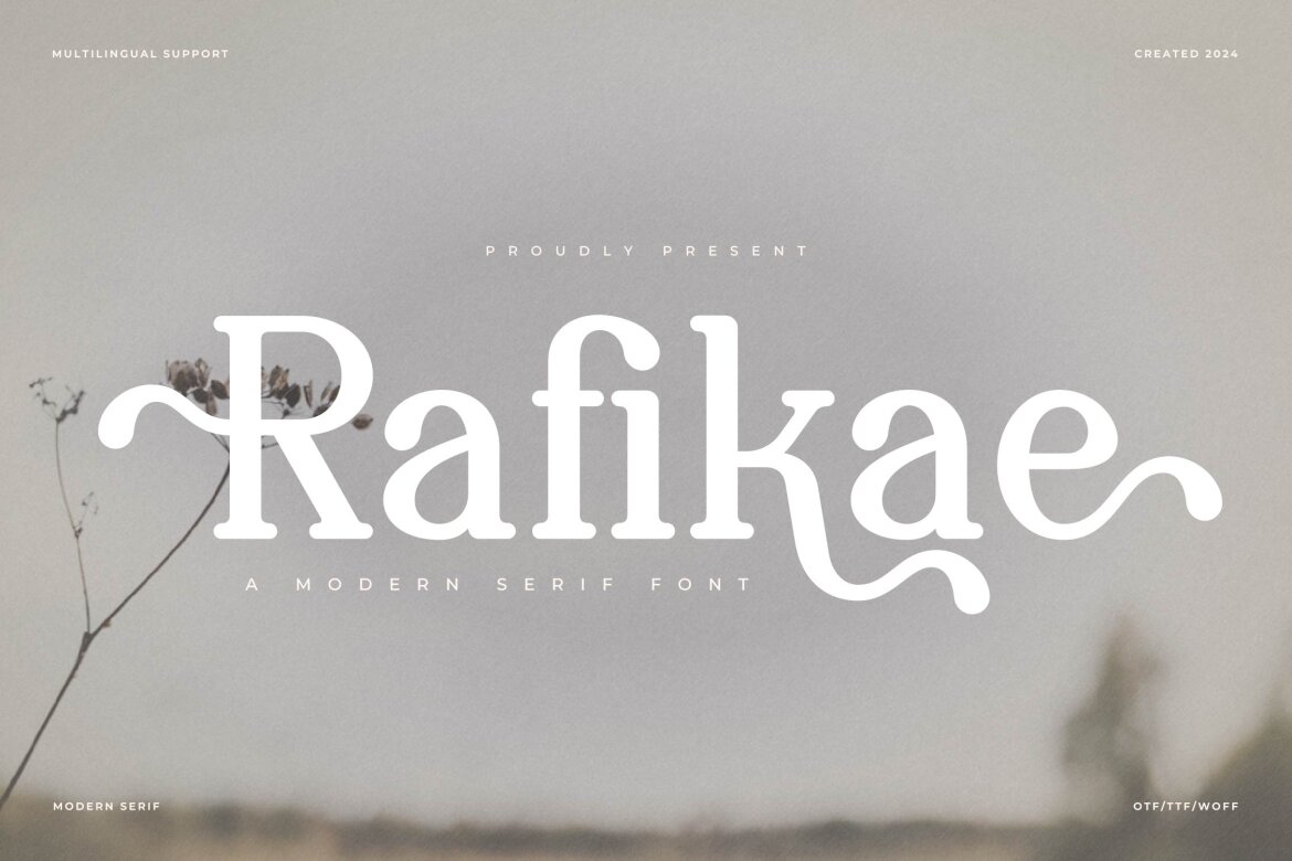 Rafikae | Modern Serif Font | Deeezy
