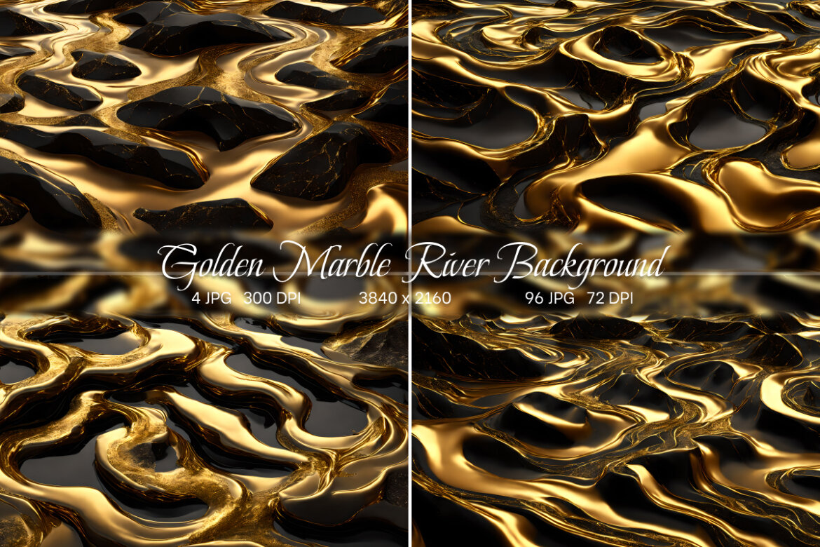 Golden Marble River Background | Deeezy