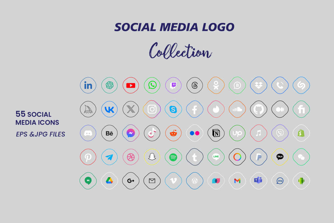 Square Social Media Icons | Deeezy