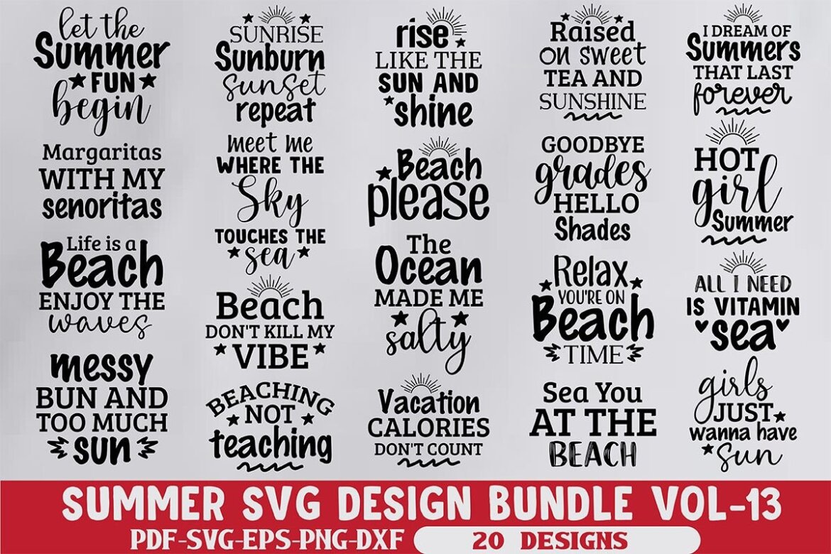 Summer SVG Design Bundle | Deeezy