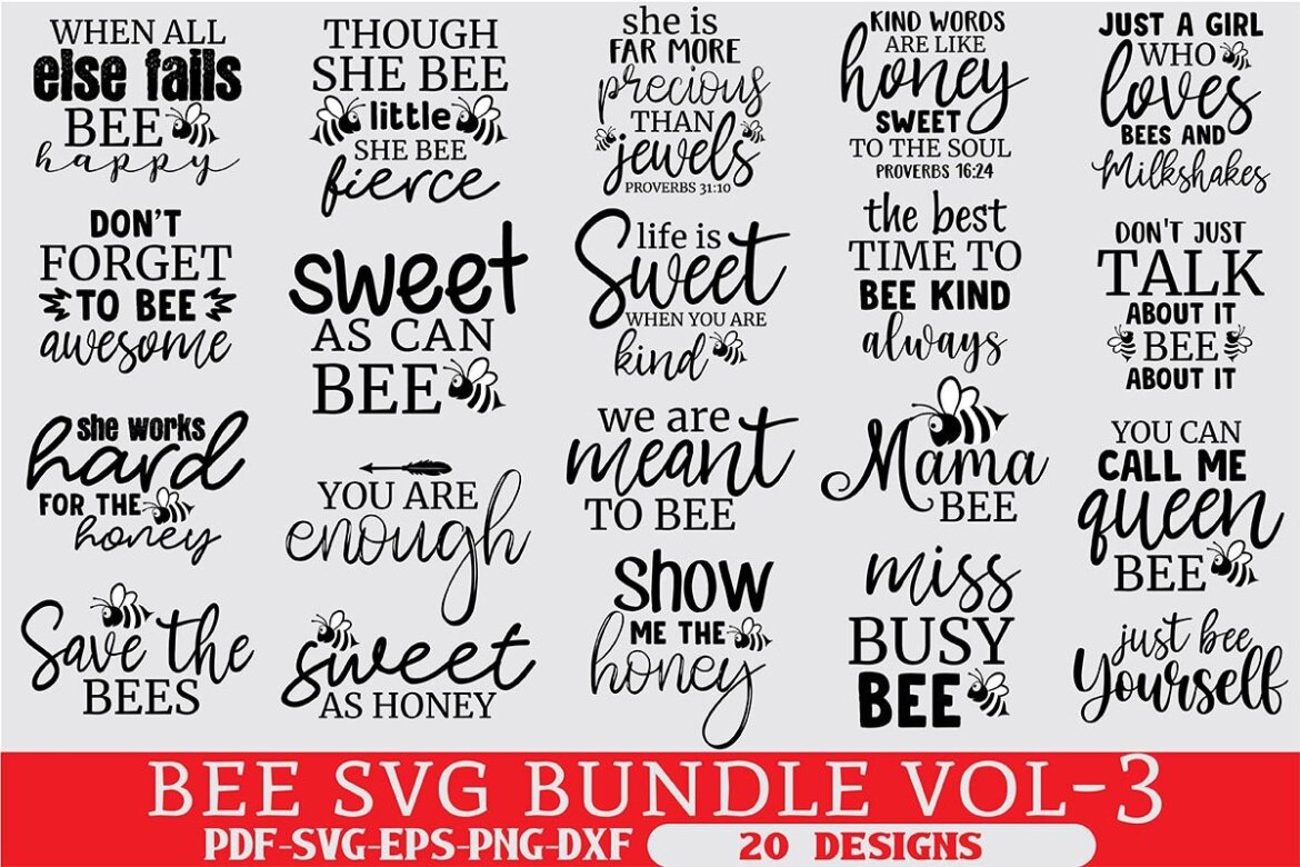 Bee Svg Bundle | Deeezy