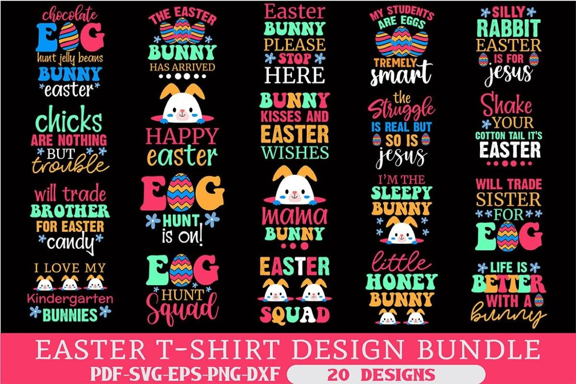 Easter T-Shirt Design Bundle | Deeezy