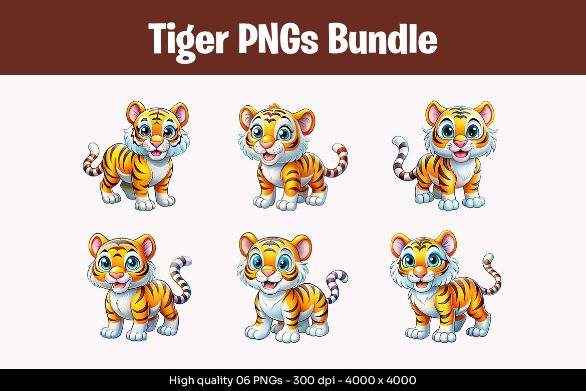 Tiger Designs PNG Bundle | Deeezy