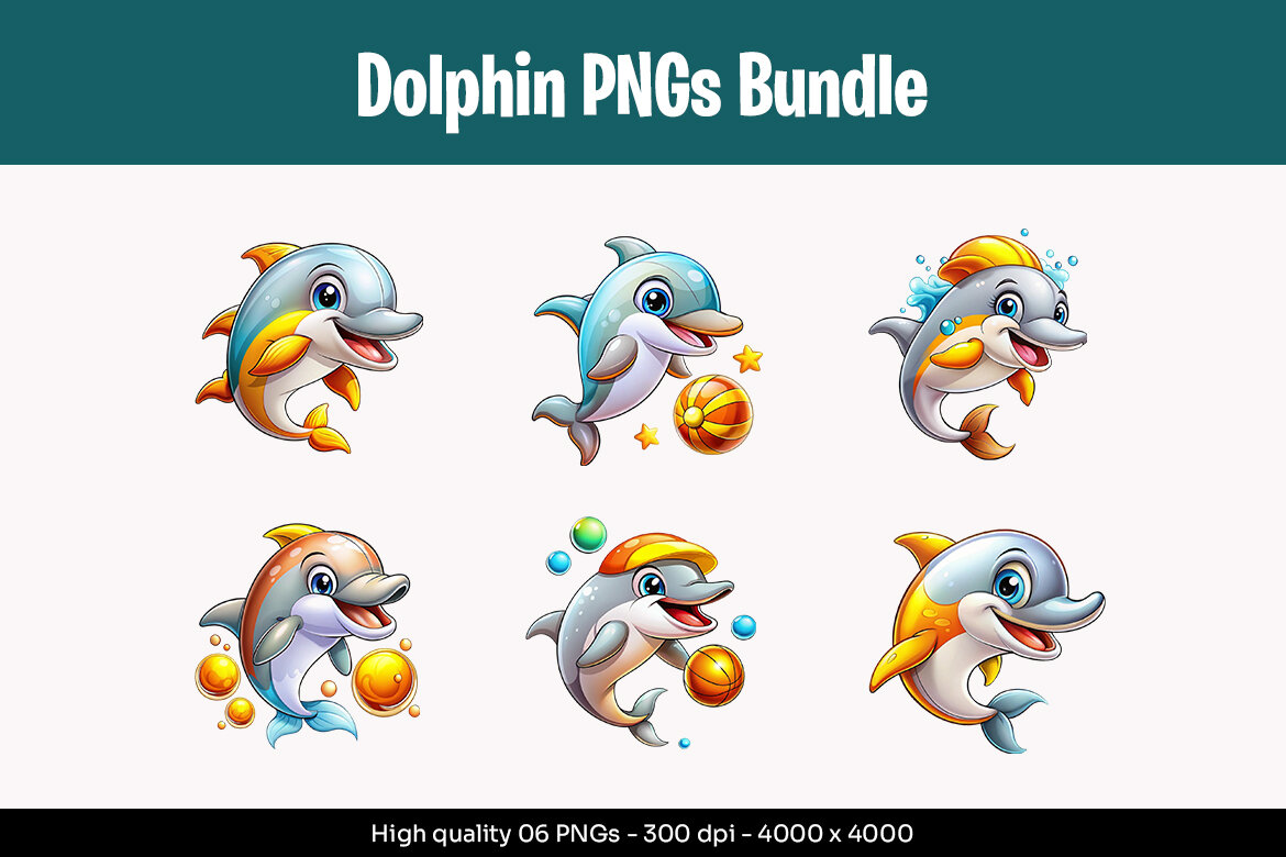 Dolphin Designs PNG Bundle | Deeezy