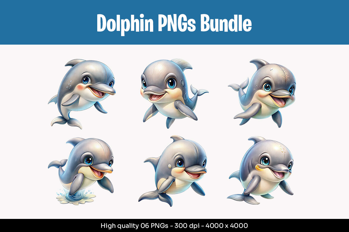 Dolphin Designs PNG Bundle | Deeezy