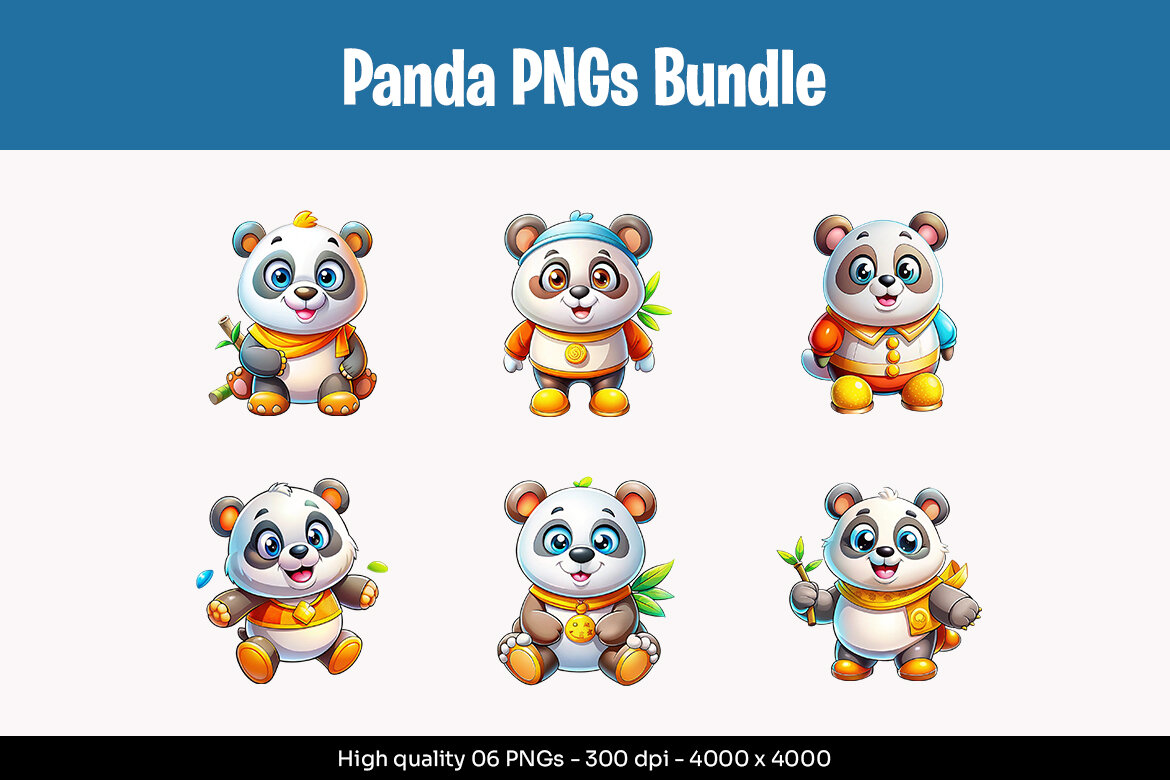 Panda Designs PNG Bundle | Deeezy