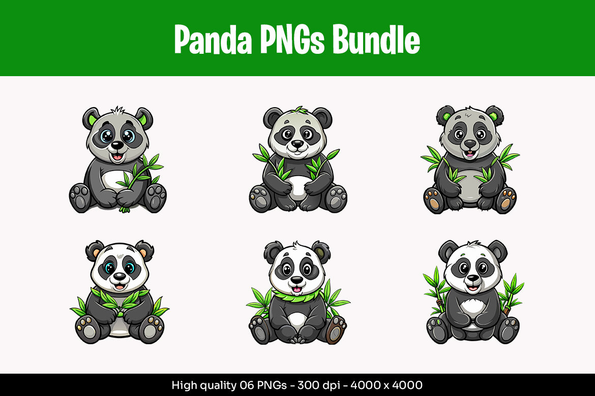 Panda Designs PNG Bundle | Deeezy