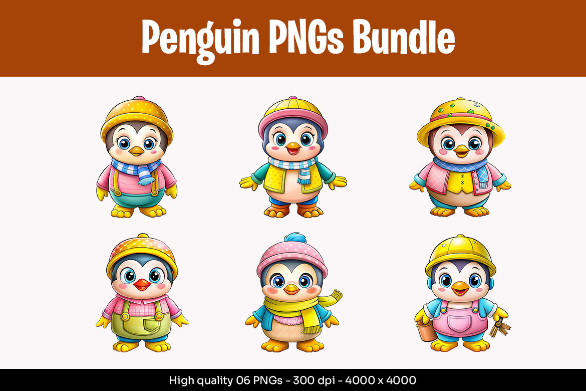 Penguin Designs PNG Bundle | Deeezy