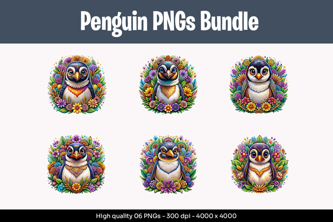 Penguin Designs PNG Bundle | Deeezy