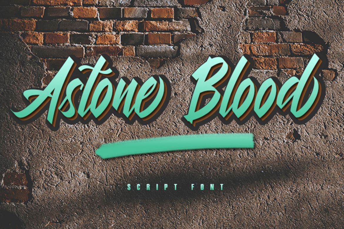 Astone Blood - Script Font | Deeezy