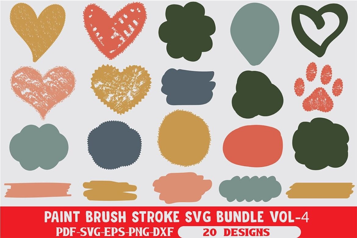 Paint Brush Stroke SVG Bundle | Deeezy