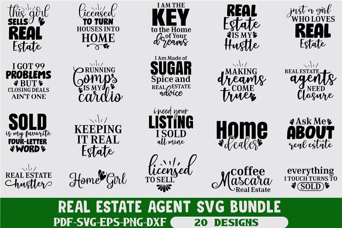 Real Estate Agent SVG Bundle | Deeezy