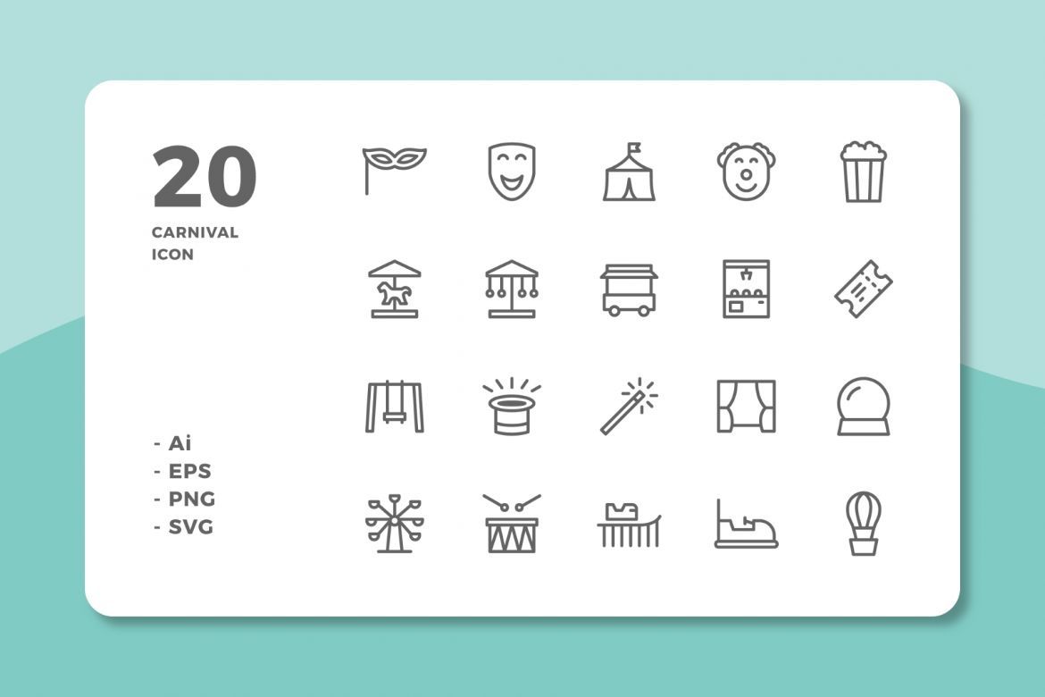 60 Carnival Icons (3 Style) | Deeezy