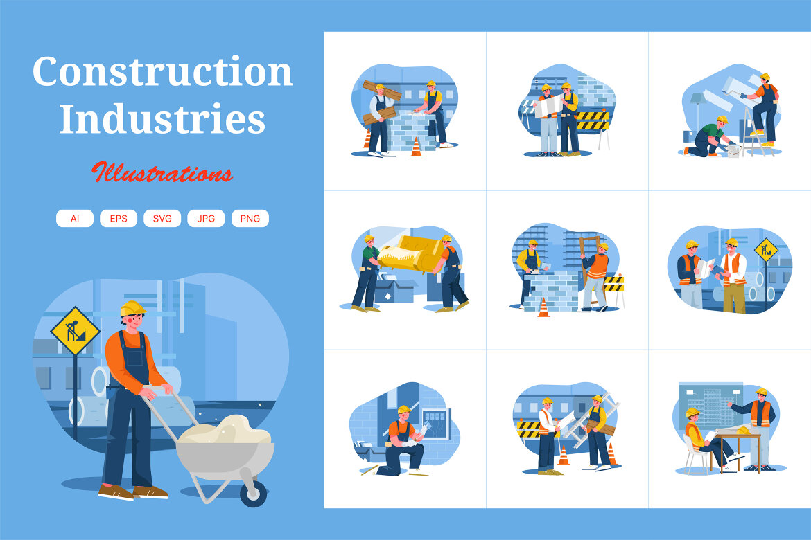 M431_Construction Illustration Pack | Deeezy