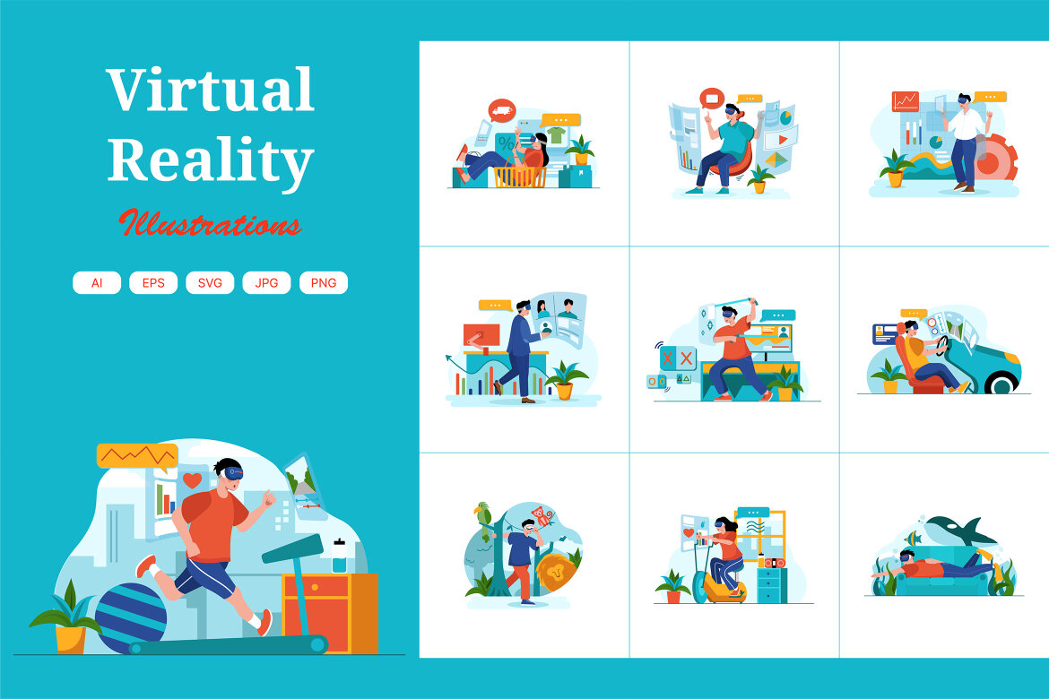 M401_Virtual Reality Illustration Pack | Deeezy