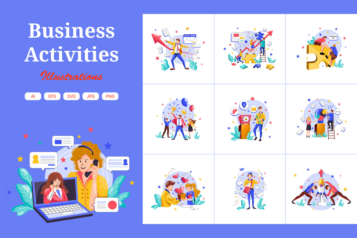 M360_Business Activities Illustrations | Deeezy