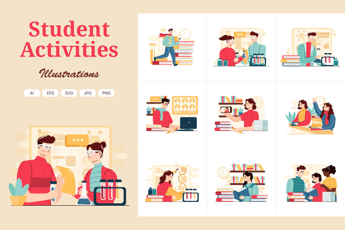 M328_Student Activities Illustrations | Deeezy