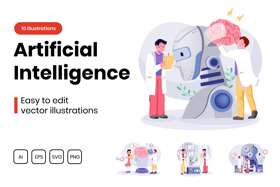 M293_ (AI) Artificial Intelligence Illustrations | Deeezy