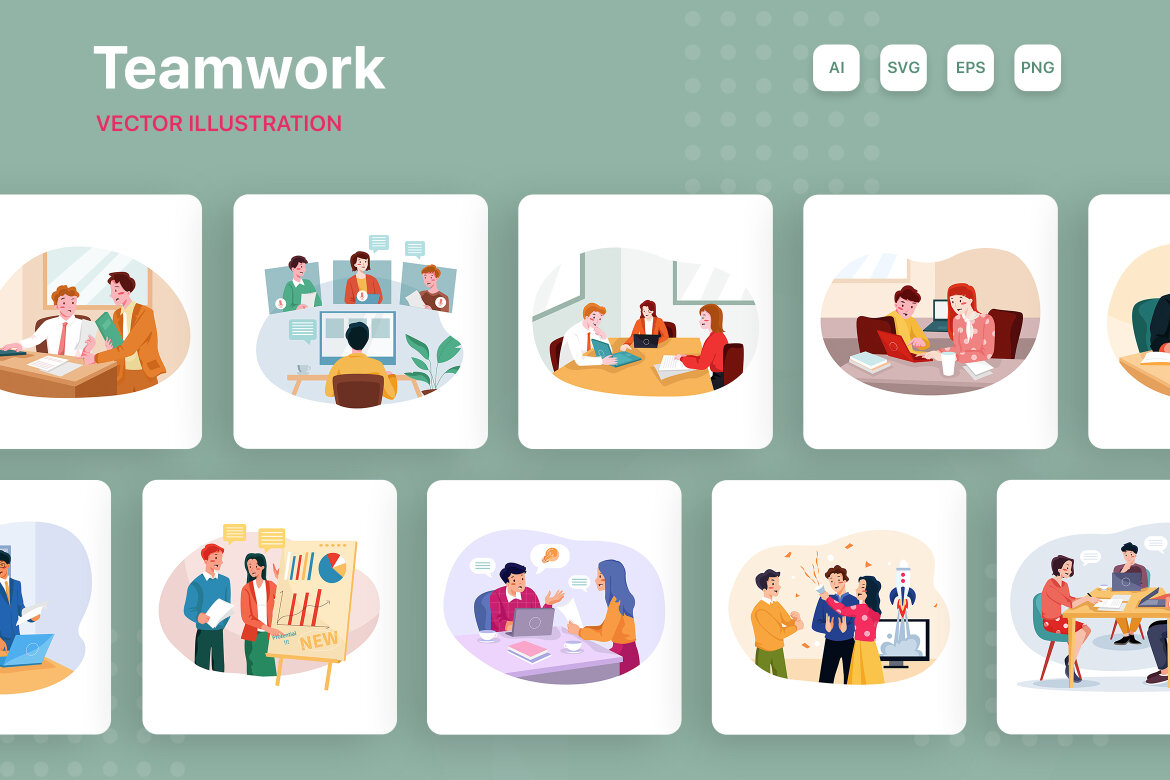 M250_Teamwork Illustrations | Deeezy