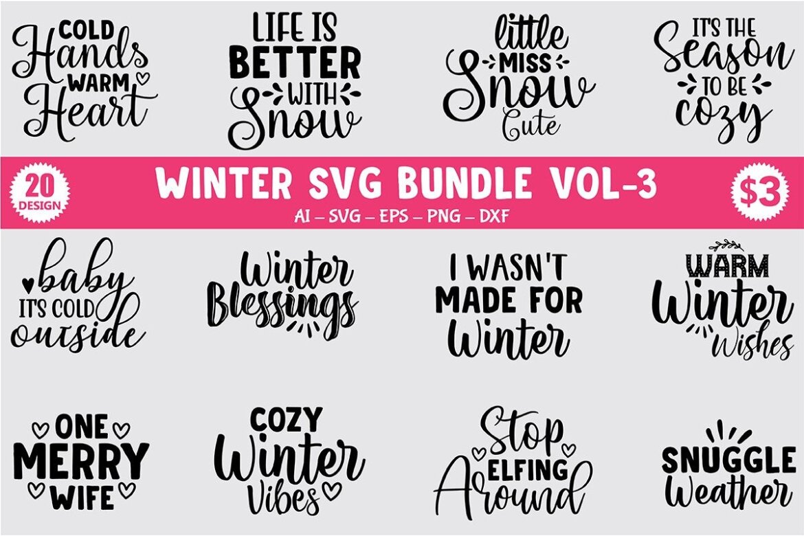 Winter SVG Bundle | Deeezy