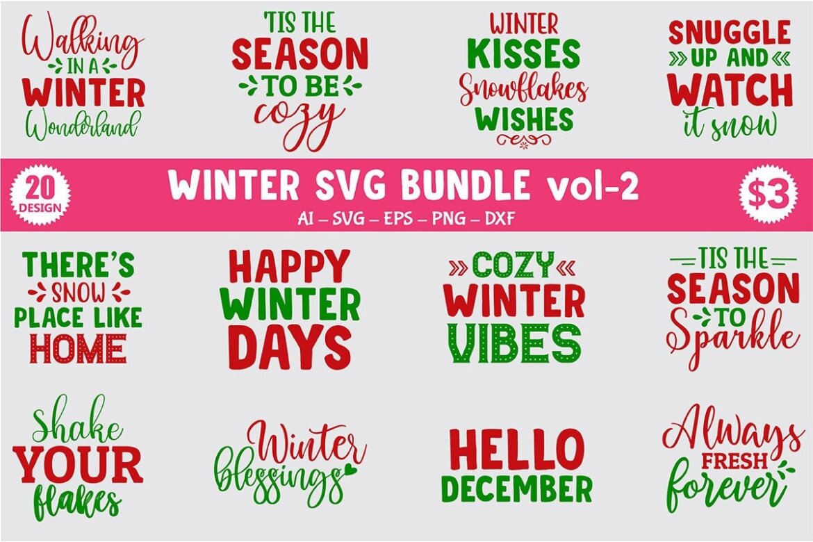 Winter SVG Bundle | Deeezy