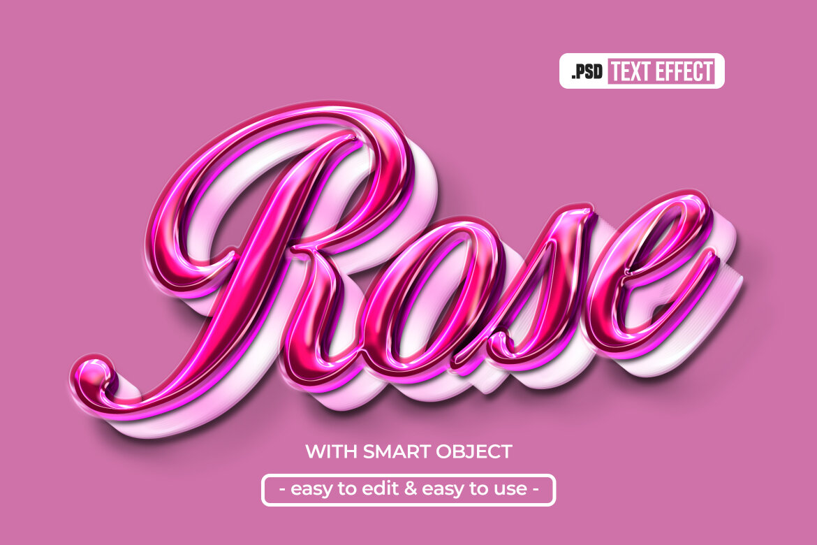Rose 3D editable text effect | Deeezy