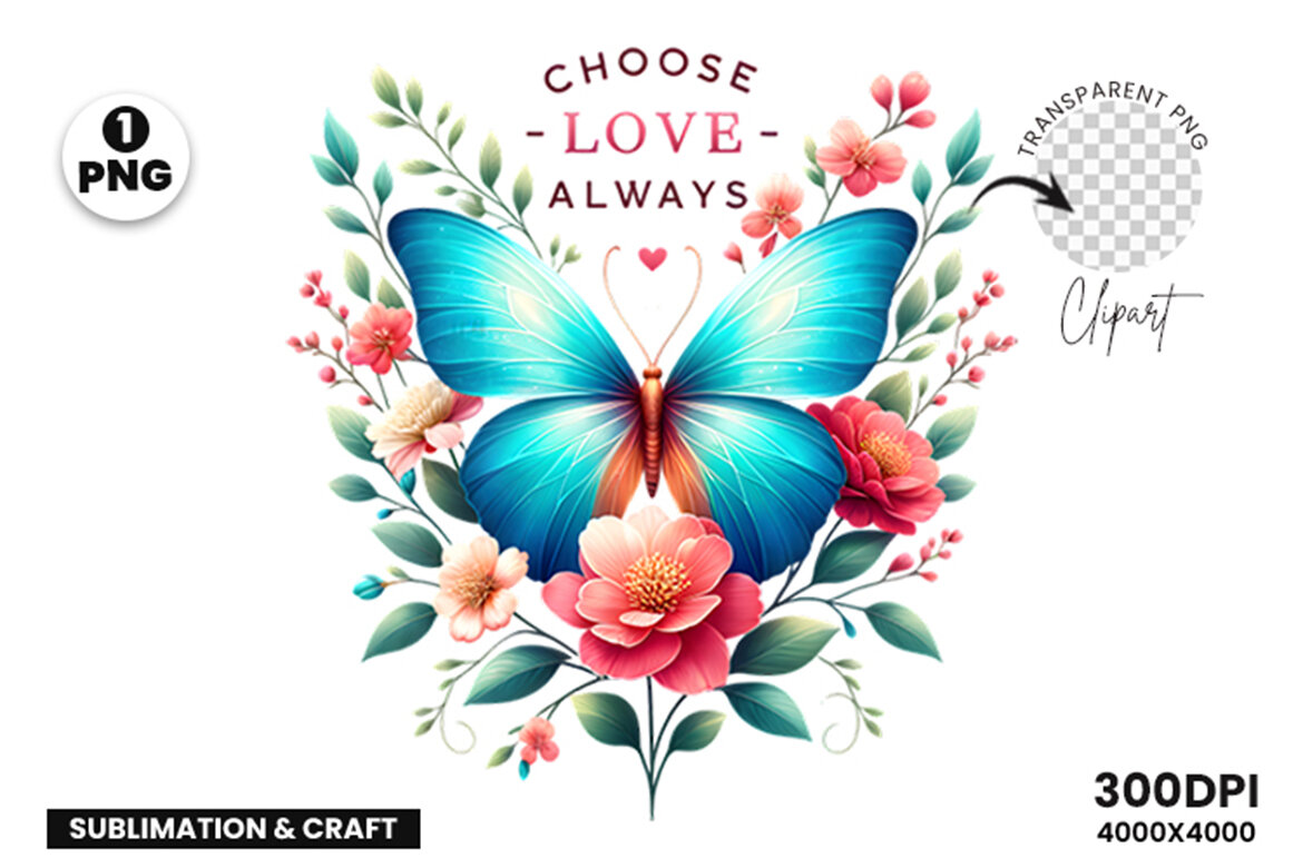 Butterfly Spring Sublimation Clipart PNG | Deeezy
