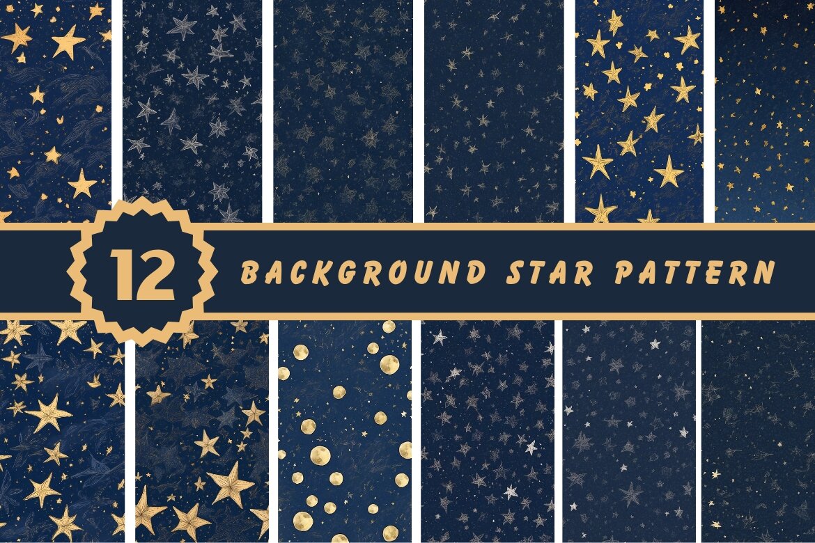 star pattern with night blue sky background | Deeezy