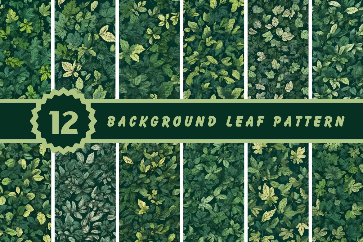 leaf pattern on dark green background | Deeezy